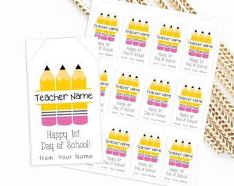 Teacher Printable Gift Tag First Day of School Student PTO | Etsy