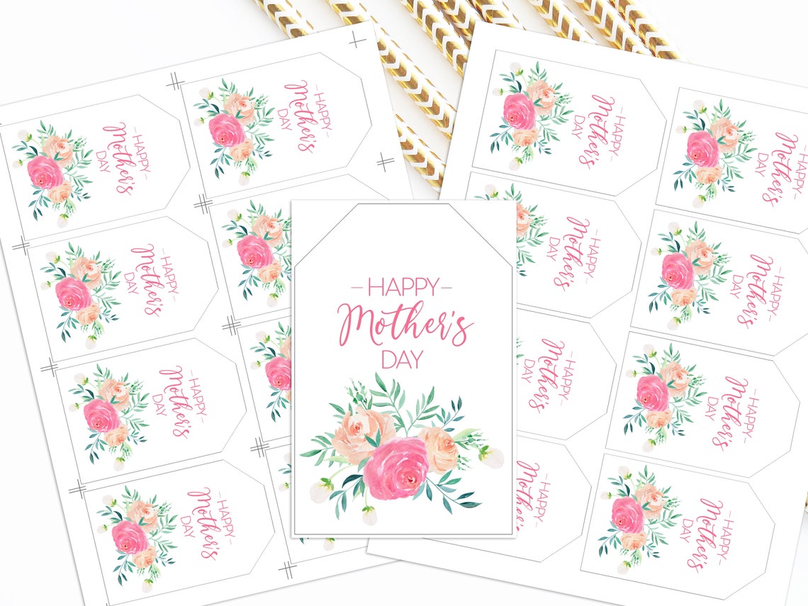 Mother's Day Printable Gift Tags, Mom Favor Tags (instant Download) - Etsy