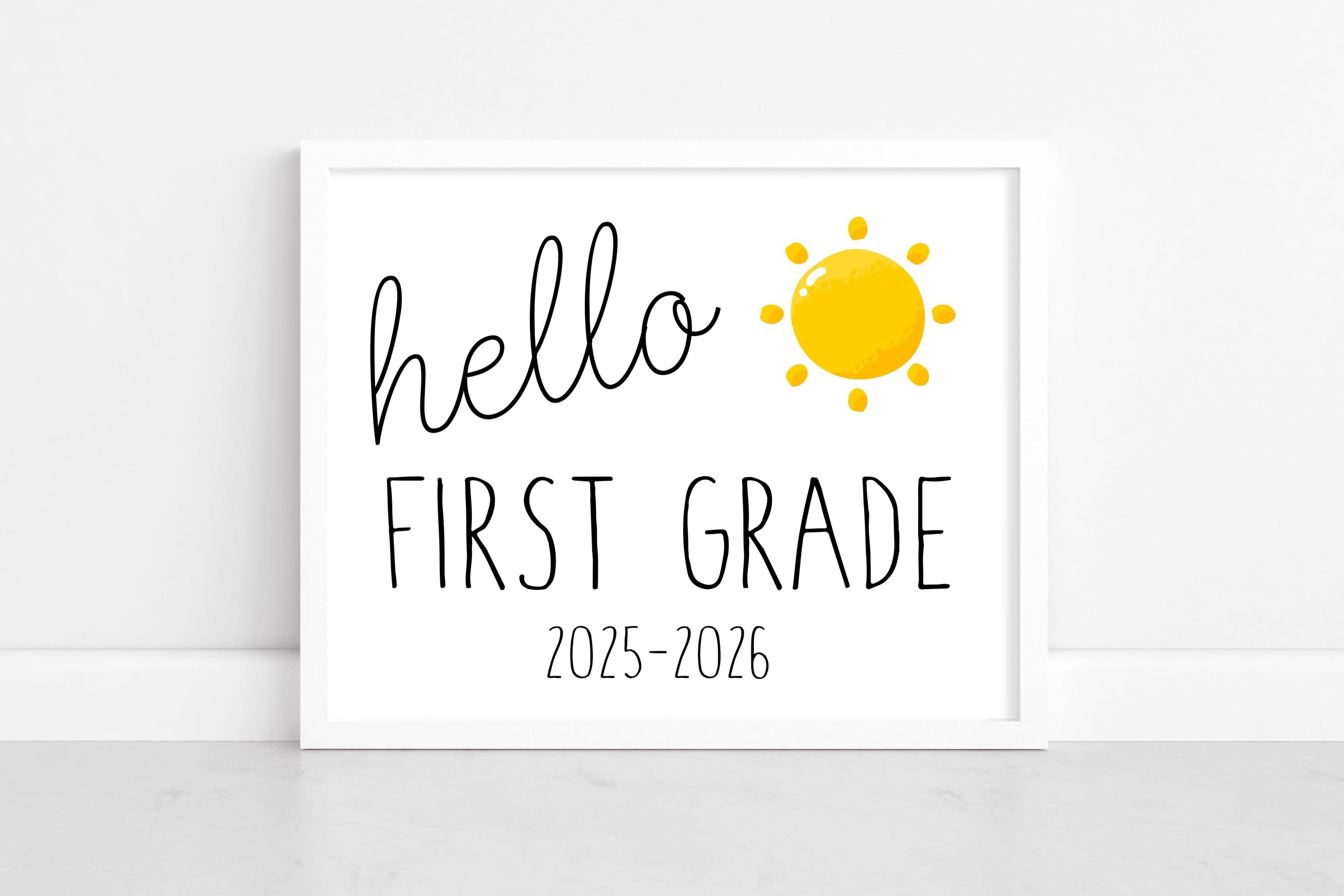 First Day of School Sign: Editable Grade - Instant Download - Etsy