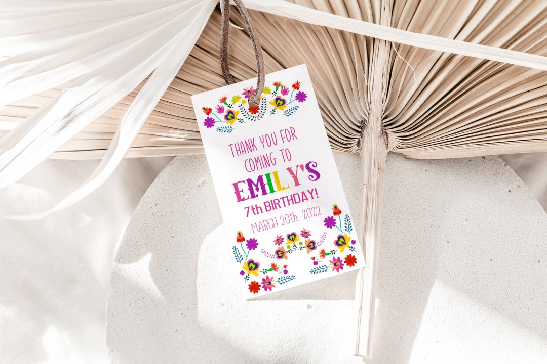 Fiesta Gift Tag: Personalized Mexican Party Favor (instant Download) - Etsy
