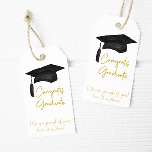Printable Graduate Gift Tag Personalized Graduation Gift Tag Thank You ...