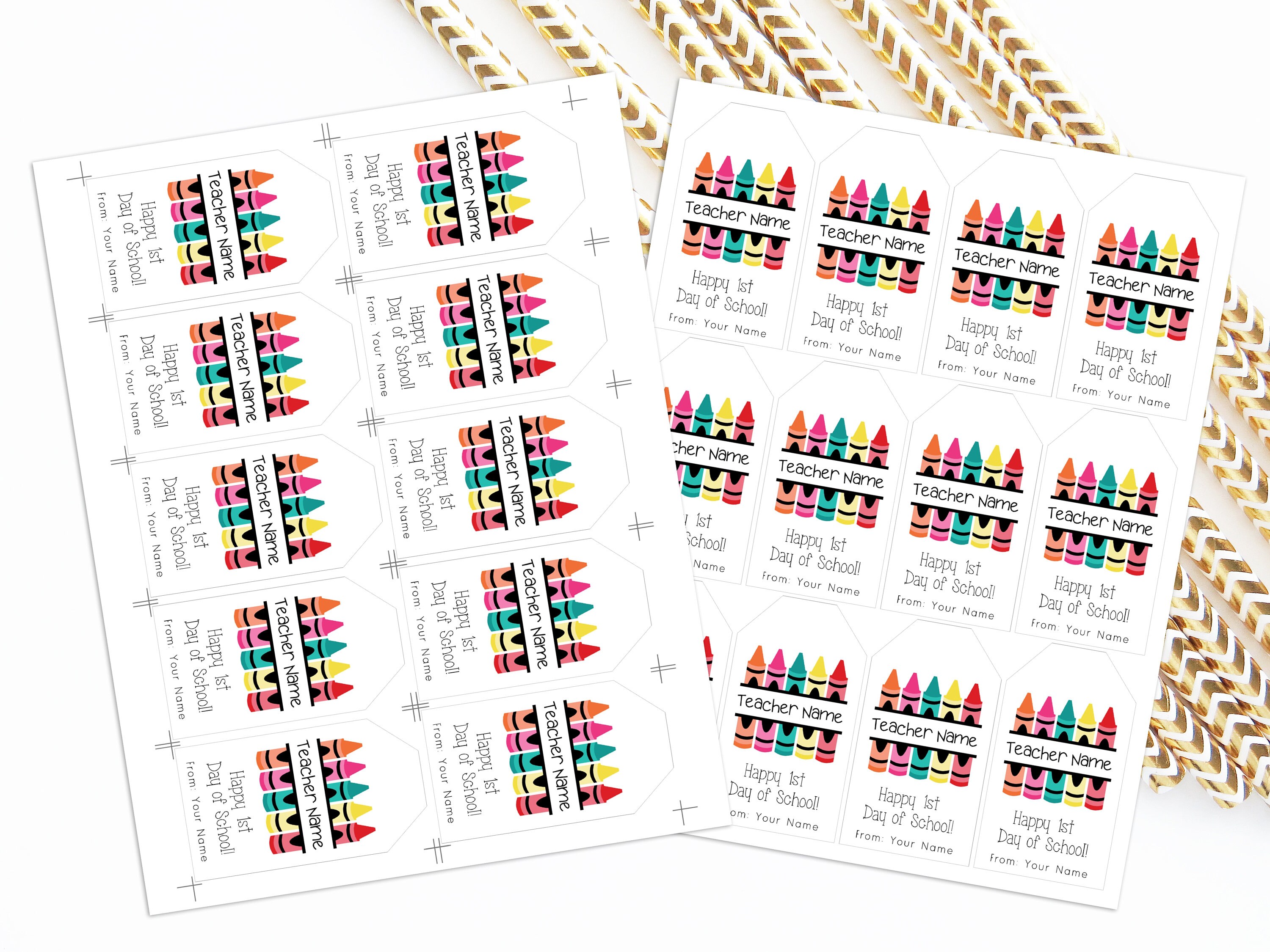 Teacher Printable Gift Tag First Day of School Student PTO - Etsy