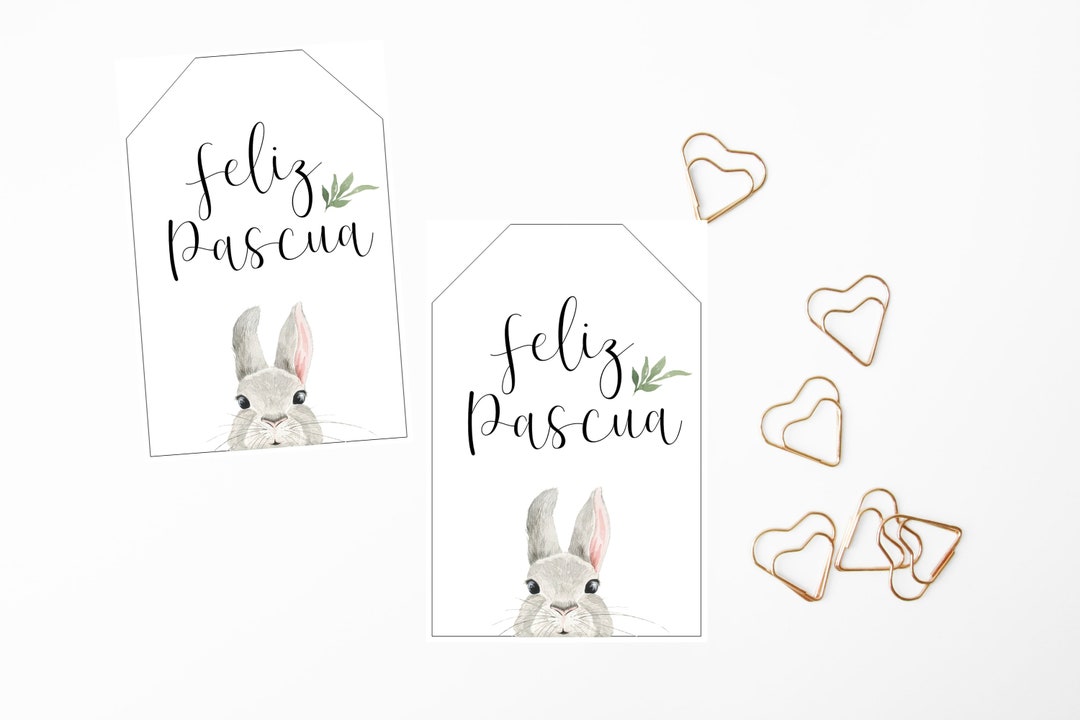 Feliz Pascua Easter Printable Tag Spanish Gift Tag INSTANT DOWNLOAD - Etsy