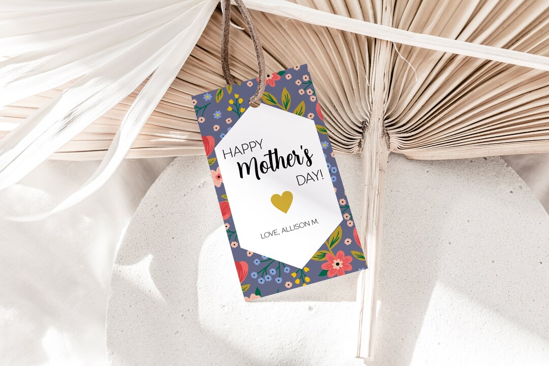 Floral Mother's Day Gift Tags, Printable Favor Tags (PDF, JPG) - Etsy