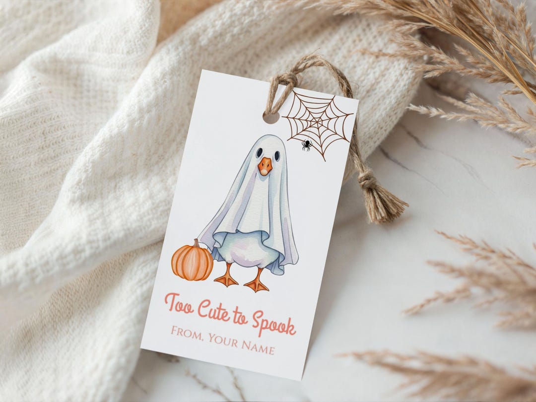 Ghost Treat Tags: Halloween Party Favor Labels (editable Digital) - Etsy