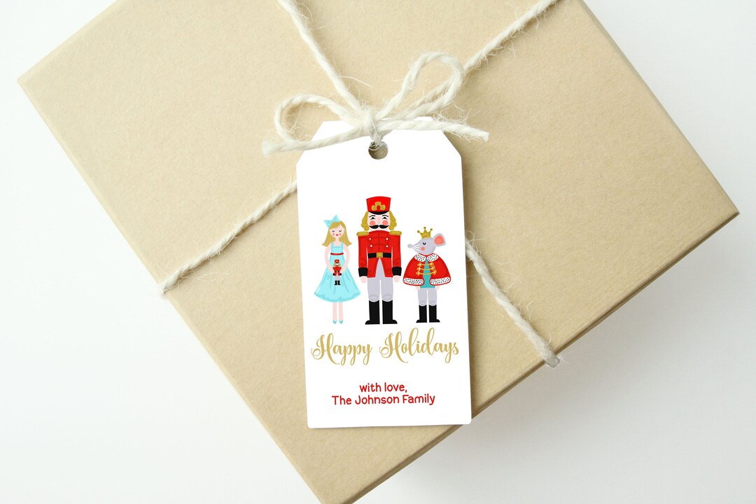 Printable Christmas Nutcracker Holiday Gift Tags XMAS Cookie INSTANT ...