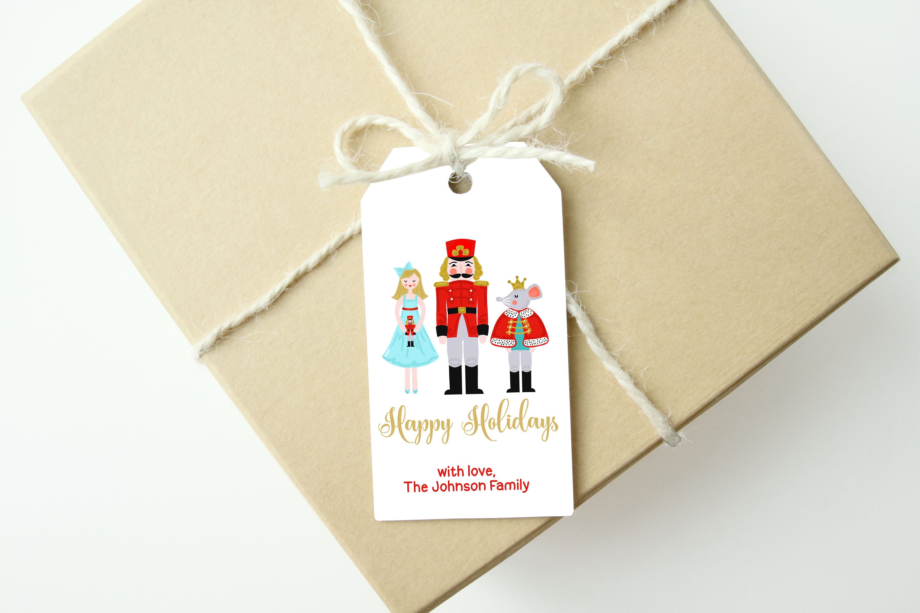 Printable Christmas Nutcracker Holiday Gift Tags XMAS Cookie | Etsy
