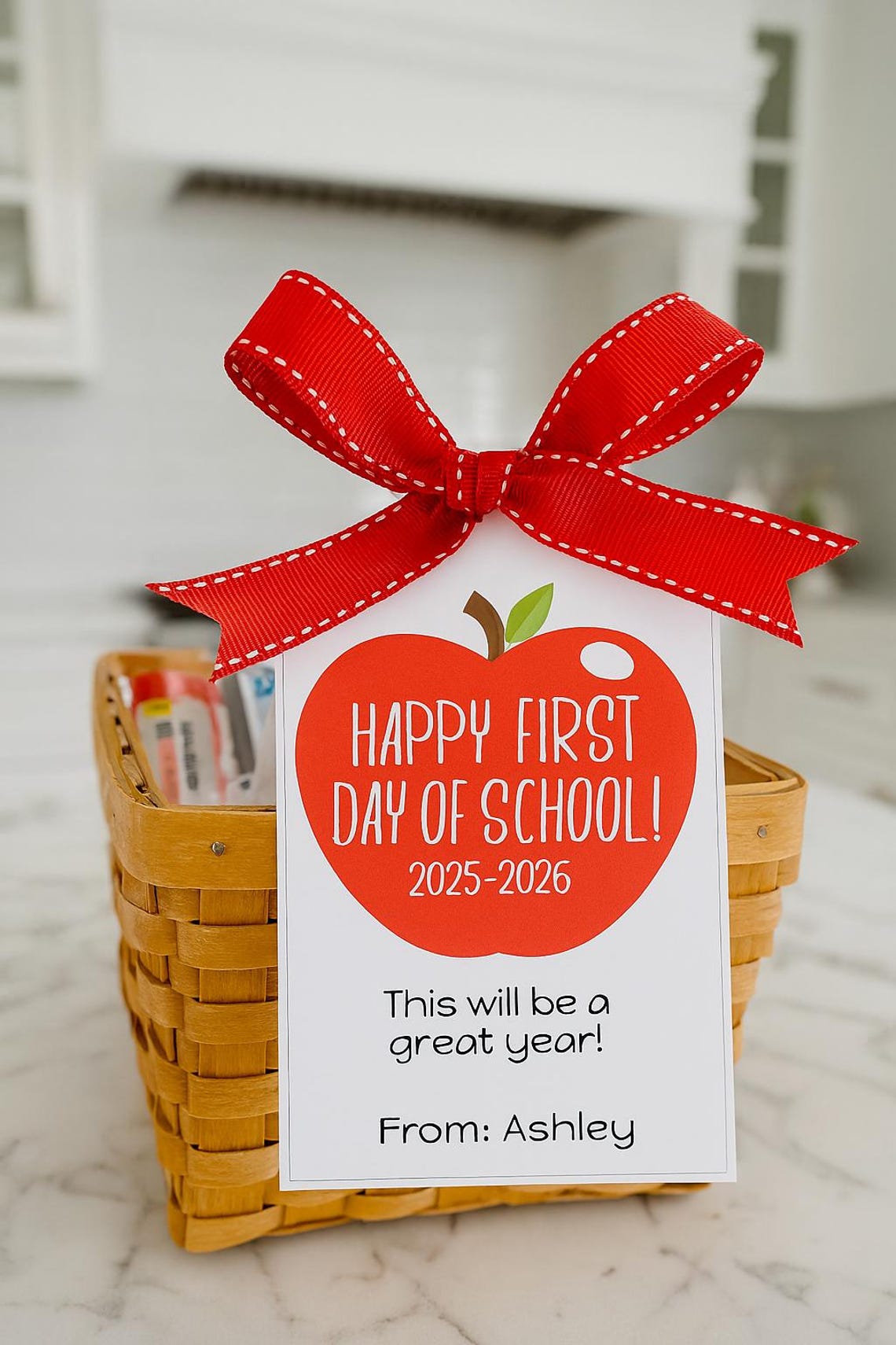 Student Gift Tag: Back to School PTO PTA (customizable Digital Download ...