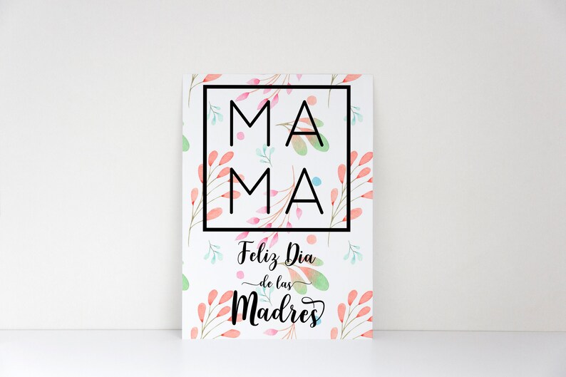 Dia De Las Madres Spanish Printable Card for Mom Greeting - Etsy