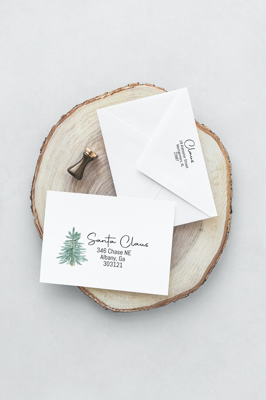 Christmas Tree Address Template, Editable Holiday Envelope (A7 Size) - Etsy