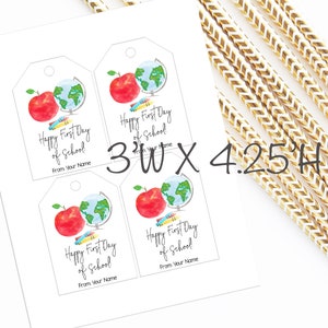 Teacher Printable Gift Tag First Day of School Student PTO Personalized ...