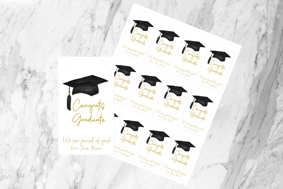 Printable Graduate Gift Tag Personalized Graduation Gift Tag - Etsy