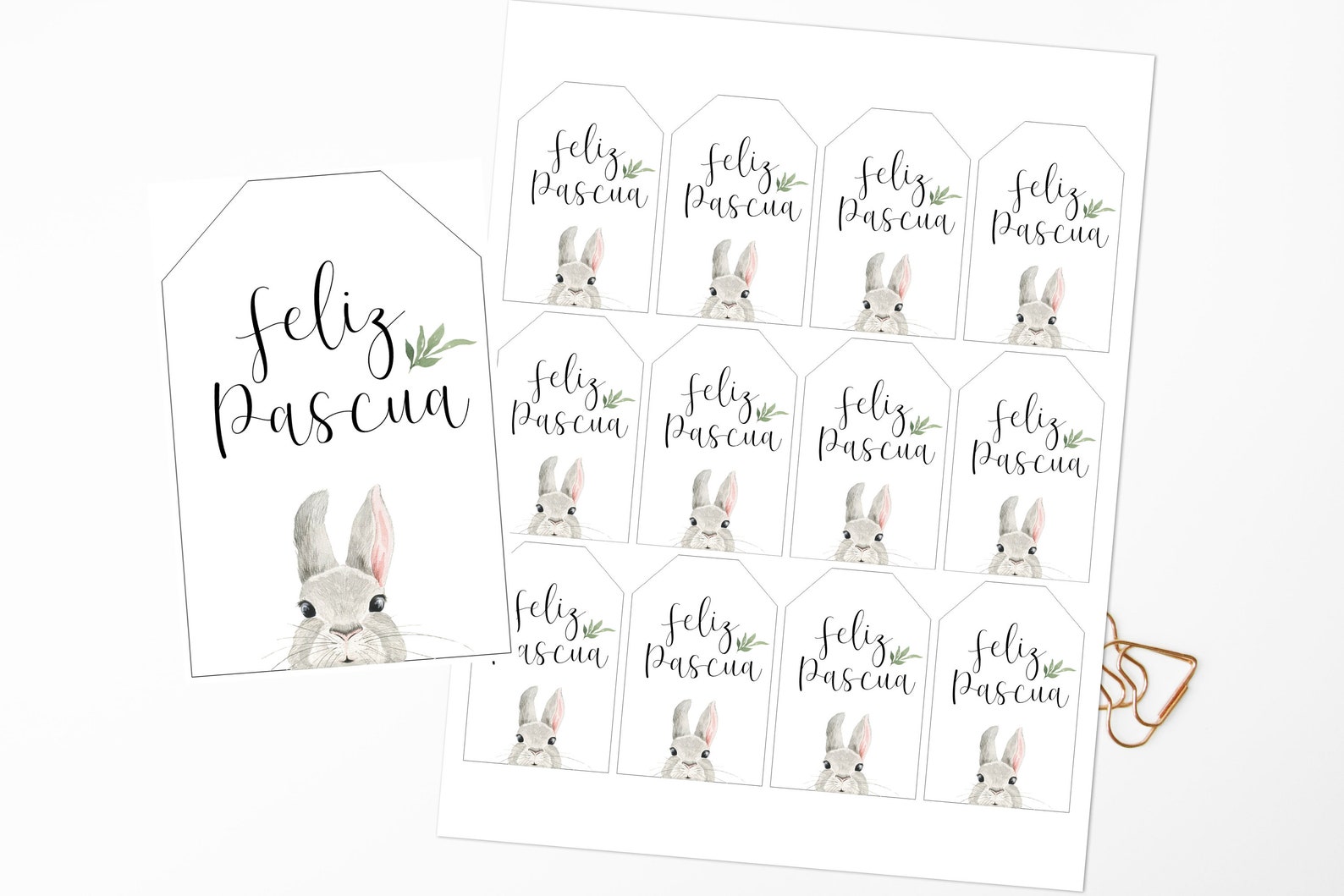 Feliz Pascua Easter Printable Tag Spanish Gift Tag INSTANT - Etsy