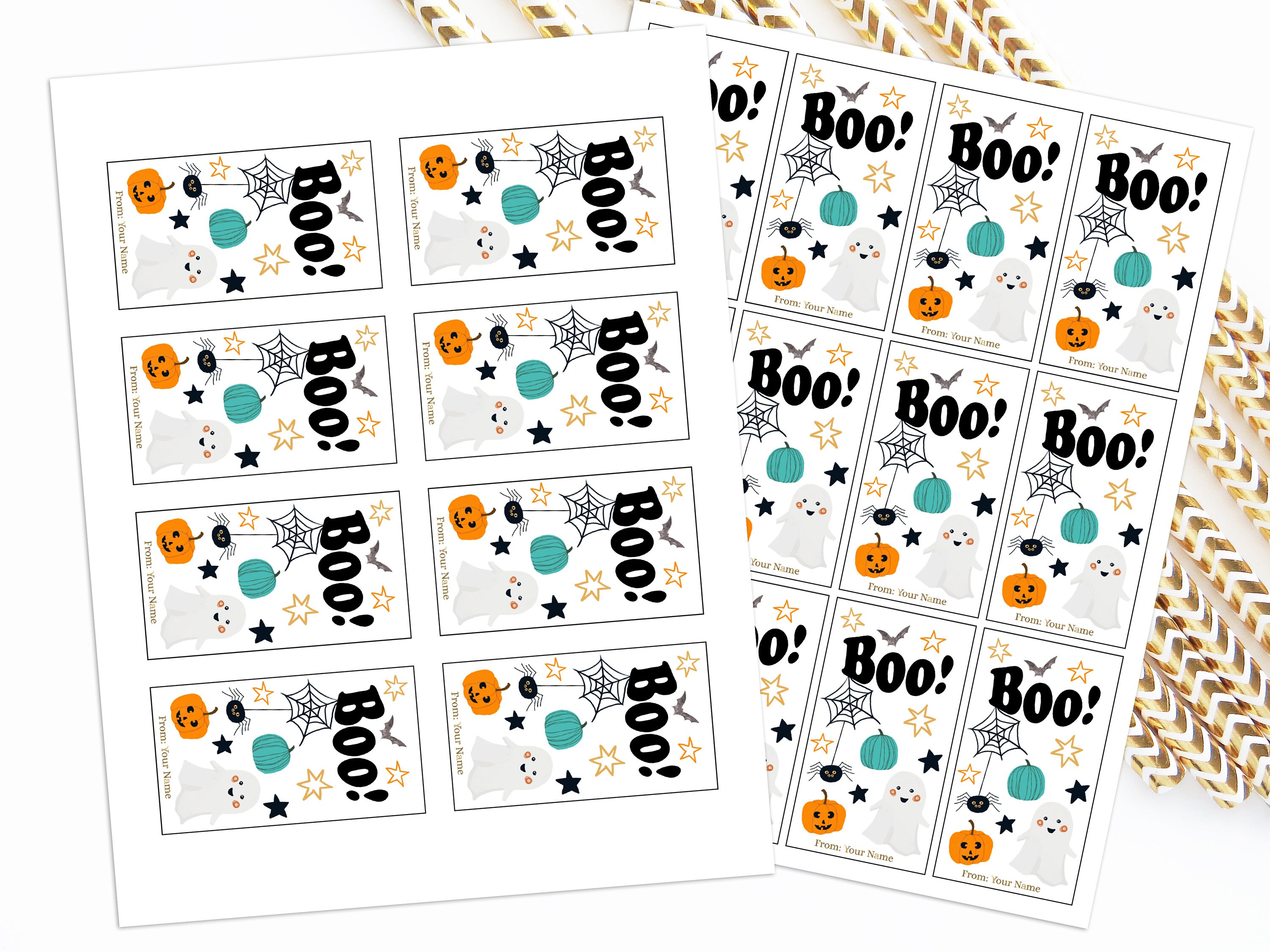 Editable Halloween Favor Tags Boo Gift Tags Costume Party | Etsy