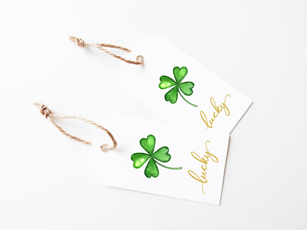 Shamrock Gift Tags: St. Patrick’s Day Printable Favors (instant ...