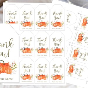 Pumpkin Gift Tag: Editable Fall and Halloween Printable - Etsy