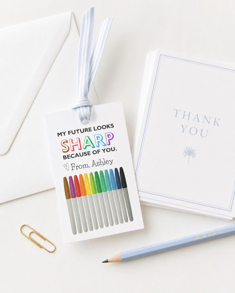 Teacher Gift Tag: Back to School Printable (editable Canva Template) - Etsy