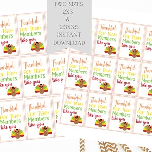 Thanksgiving Staff Teacher Appreciation Printable Tag Staff | Etsy