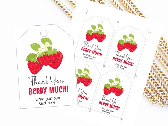 Teacher Appreciation Printable Gift Tag Student Strawberry - Etsy