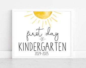 Back to School Kids Printable Sign First Day of School Editable INSTANT ...