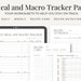 Macro Tracker Meal Planner Pack Digital Download Printable PDF With ...