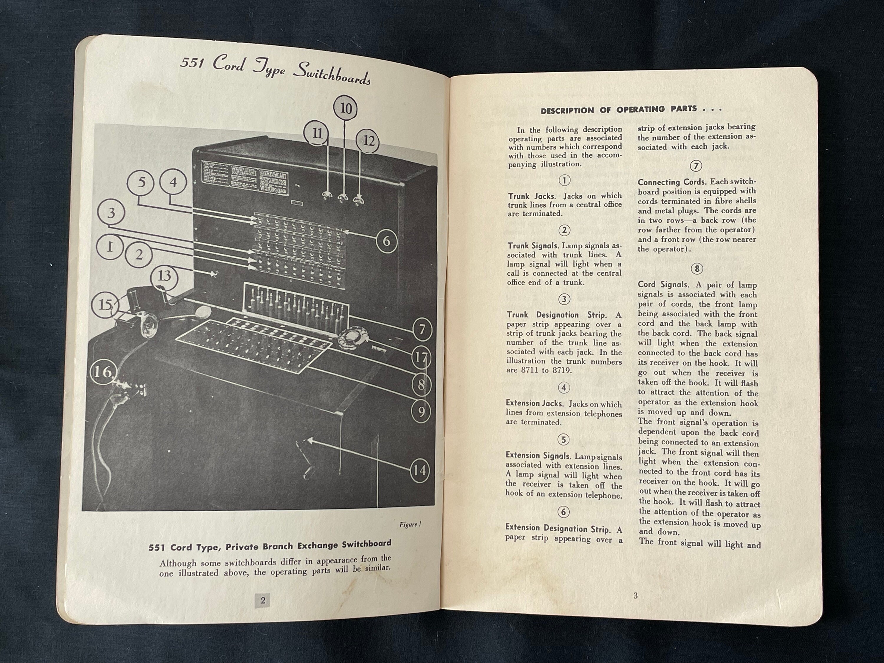 Vintage 1940s Manual of Switchboard Operation Operator's Book - Etsy