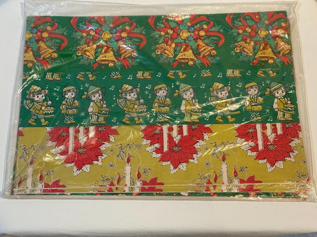Reserved for C / Vintage Woolworth Christmas Gift Wrap Wrapping Paper ...
