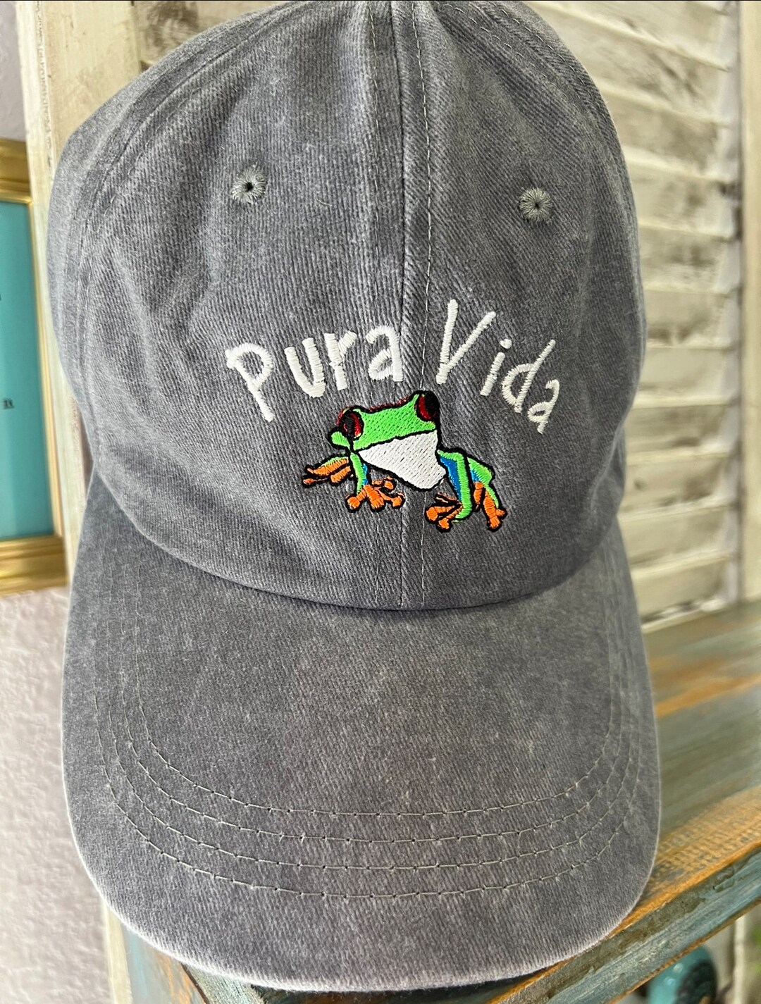 Pura Vida Hat, Treefrog, Pure Life, Coasta Rica Cap - Etsy