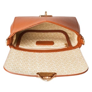 Leather Cross Body Bag, Ginger Leather Shoulder Bag, Women's Leather ...