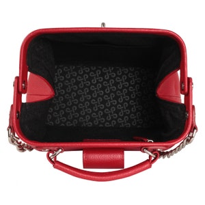 Leather Doctor Bag for Women, Red Leather Shoulder Bag, Women's Leather ...