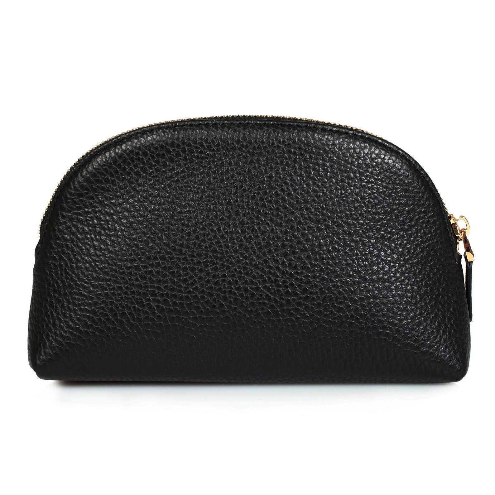 Leather Cosmetic Bag Genuine Black Leather Pouch Leather - Etsy