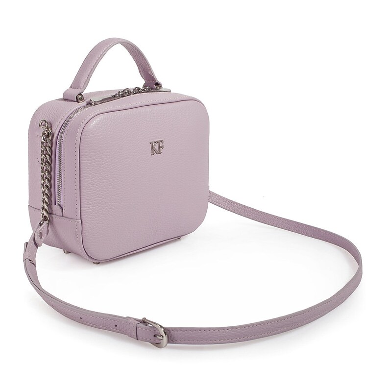 Leather Cross Body Bag Light Purple Leather Shoulder Bag - Etsy