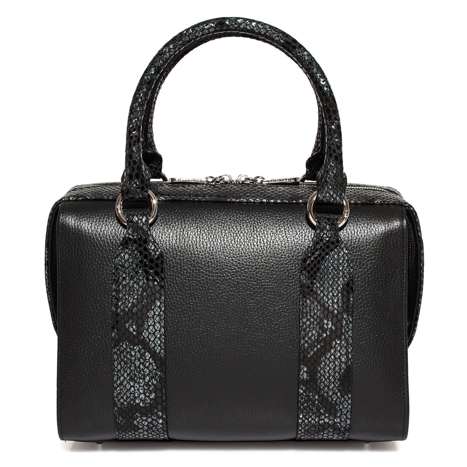 Leather Top Handle Bag Black Leather Handbag Top Handle - Etsy