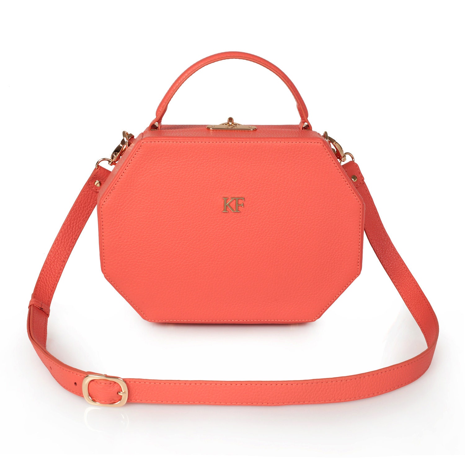 Leather Boxbag Coral Leather Box Bag Women's Leather - Etsy