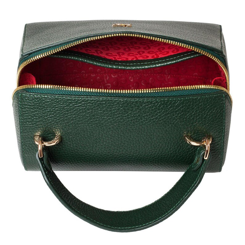 Leather Top Handle Bag Green Leather Handbag Top Handle - Etsy