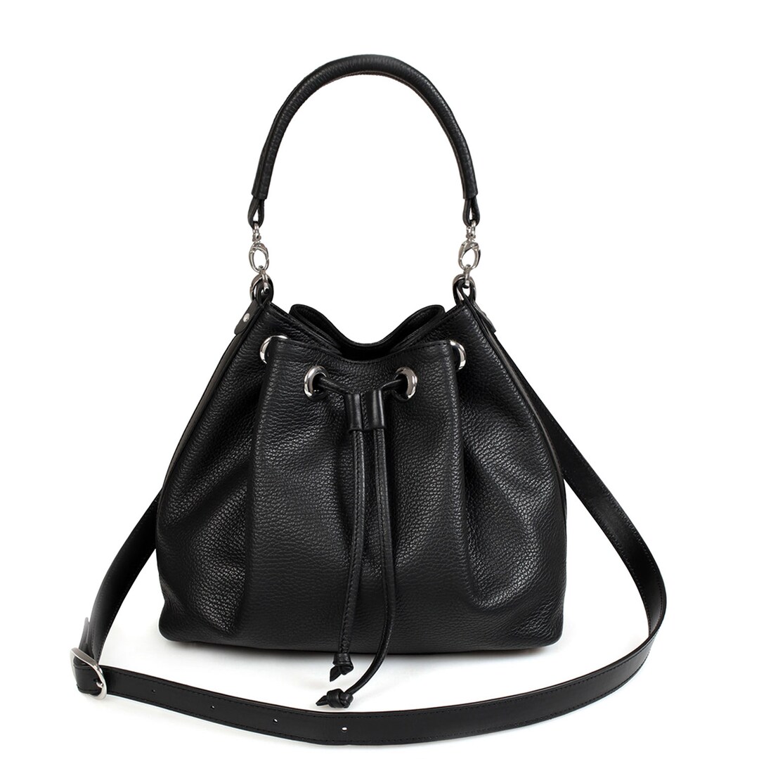 Leather Cross Body Bag, Black Leather Shoulder Bag, Women's Leather ...