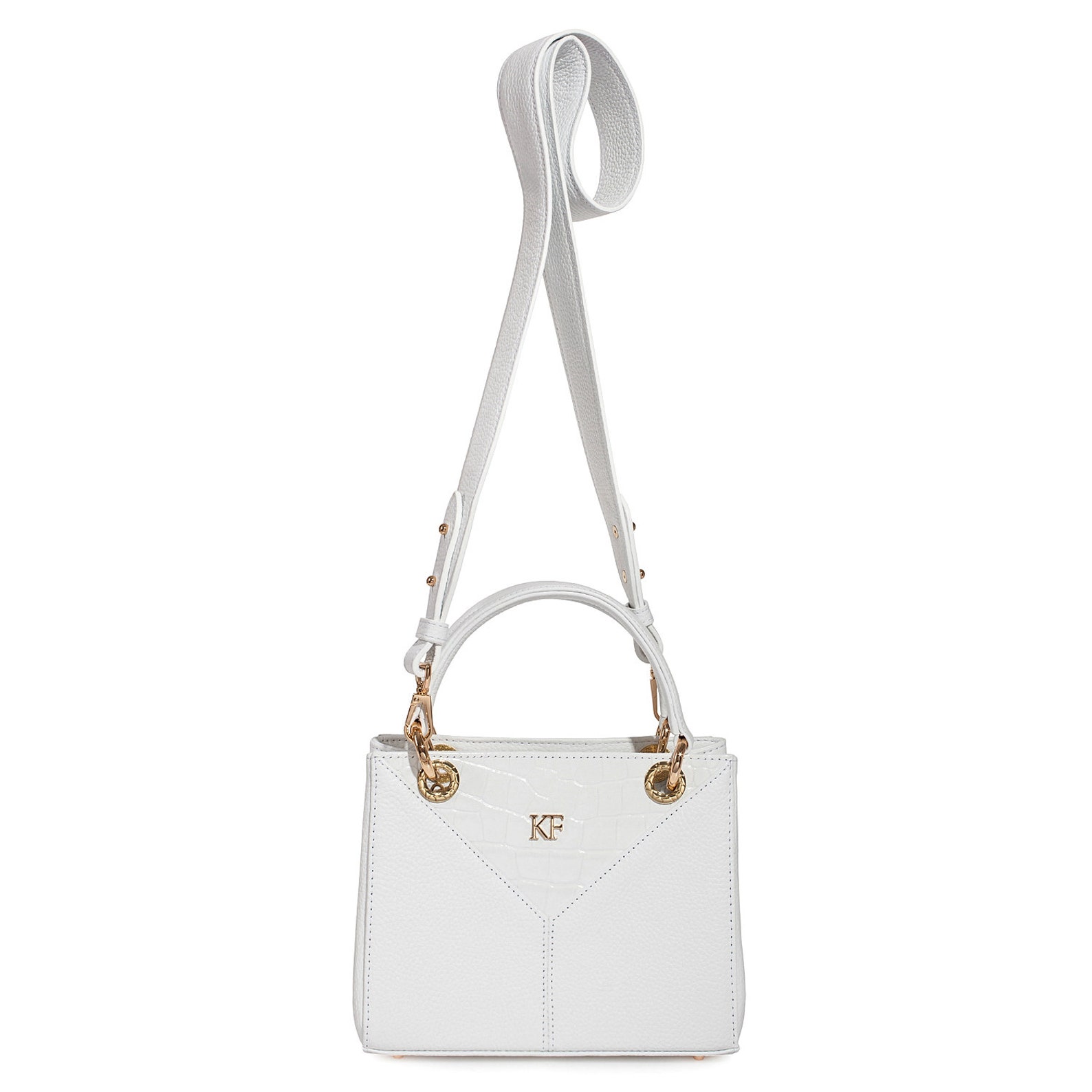 Leather Top Handle Bag White Leather Handbag Top Handle - Etsy