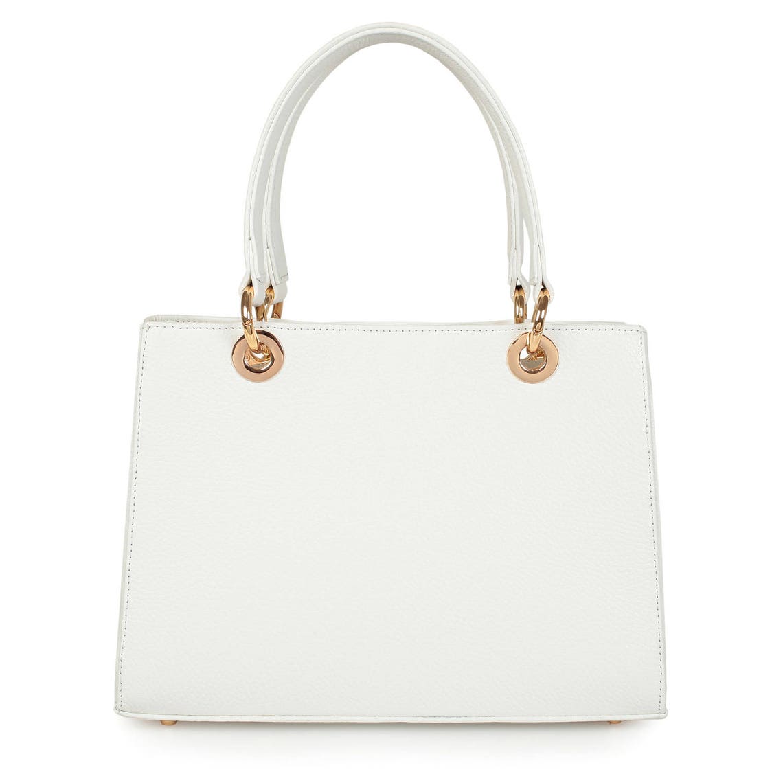 Leather Top Handle Bag White Leather Handbag Top Handle | Etsy