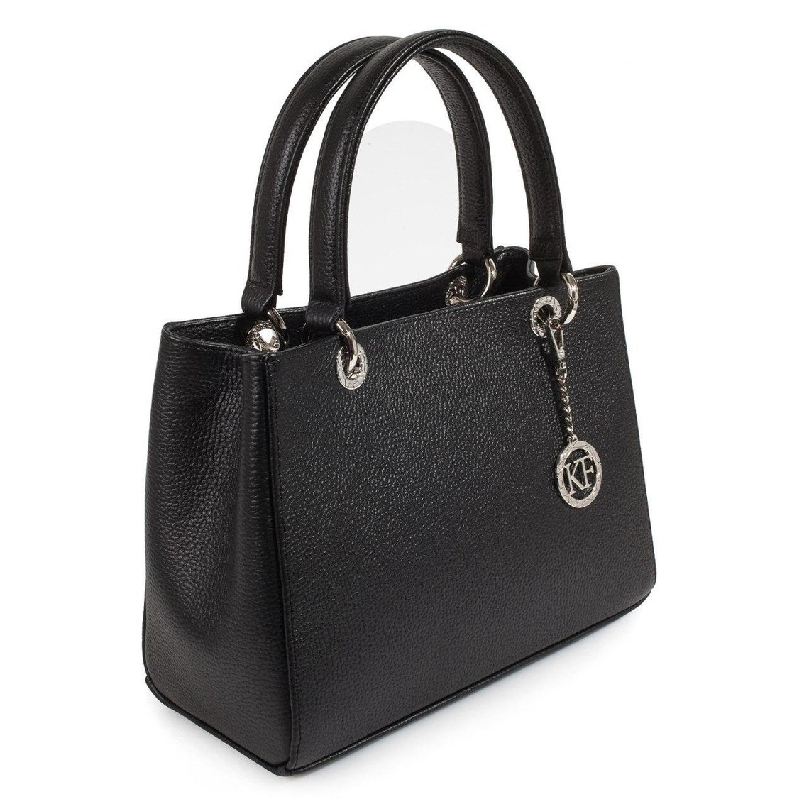 Leather Top Handle Bag Black Leather Handbag Top Handle - Etsy