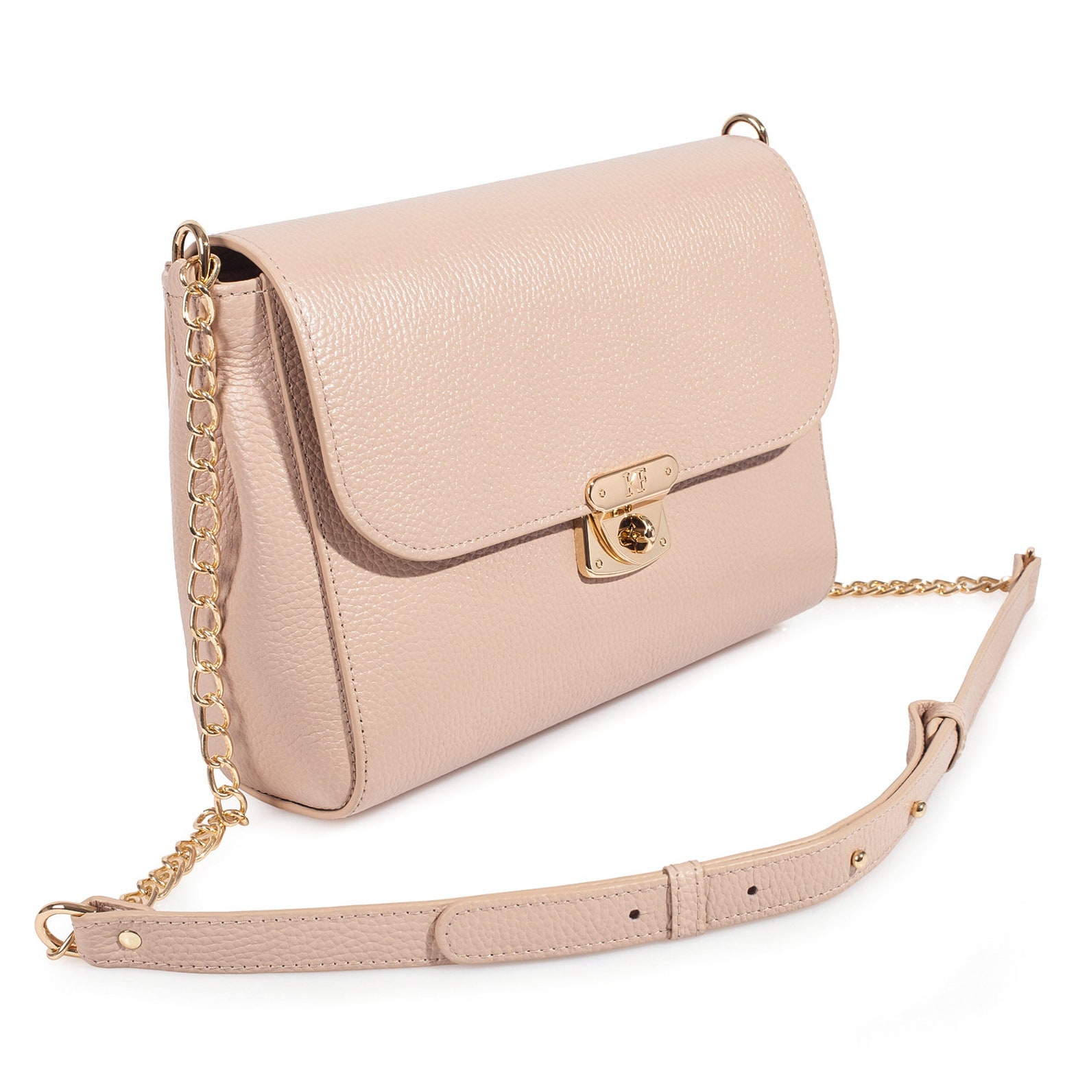 Leather Cross Body Bag Beige Leather Shoulder Bag - Etsy