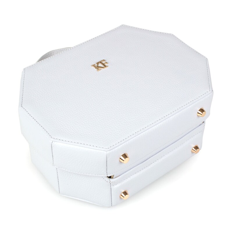 Leather Boxbag White Leather Box Bag Women's Leather - Etsy