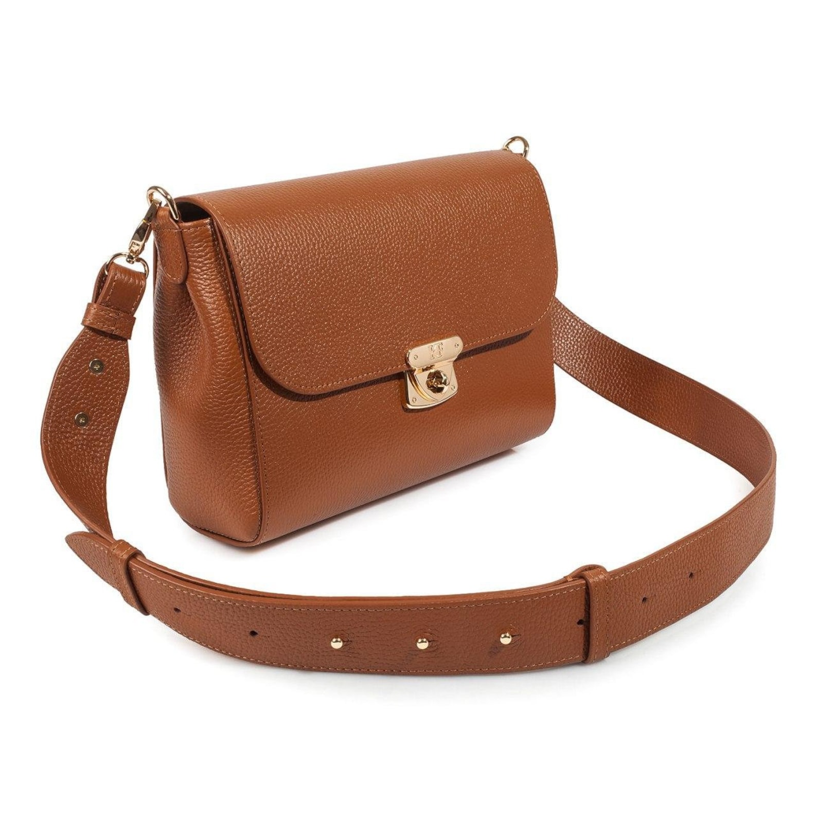 Leather Cross body Bag Ginger Leather Shoulder Bag | Etsy