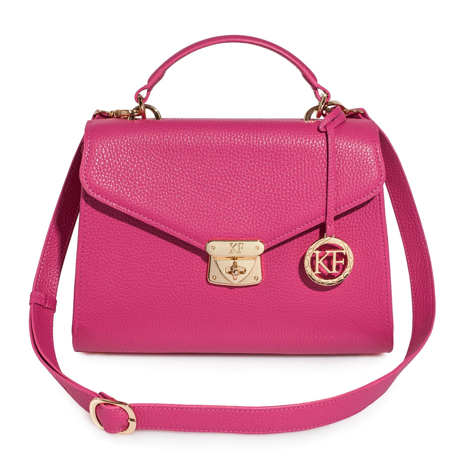 Leather Top Handle Bag Fuchsia Leather Handbag Top Handle - Etsy