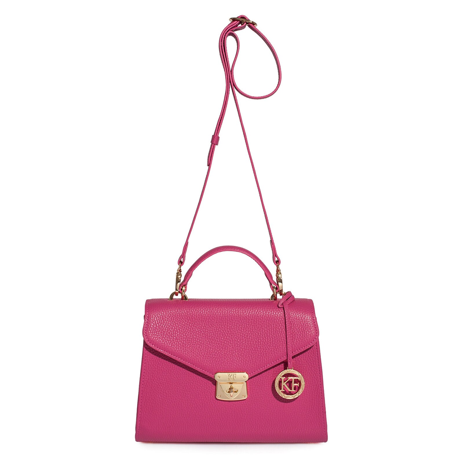 Leather Top Handle Bag Fuchsia Leather Handbag Top Handle - Etsy