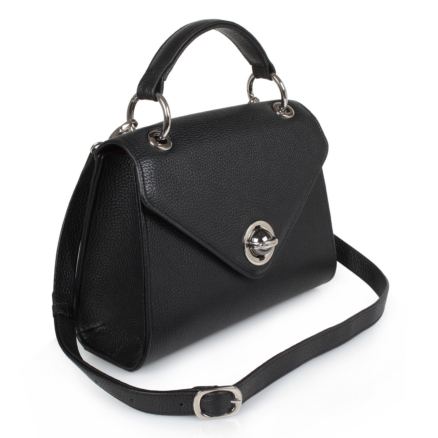 Leather Top Handle Bag Black Leather Handbag Top Handle | Etsy