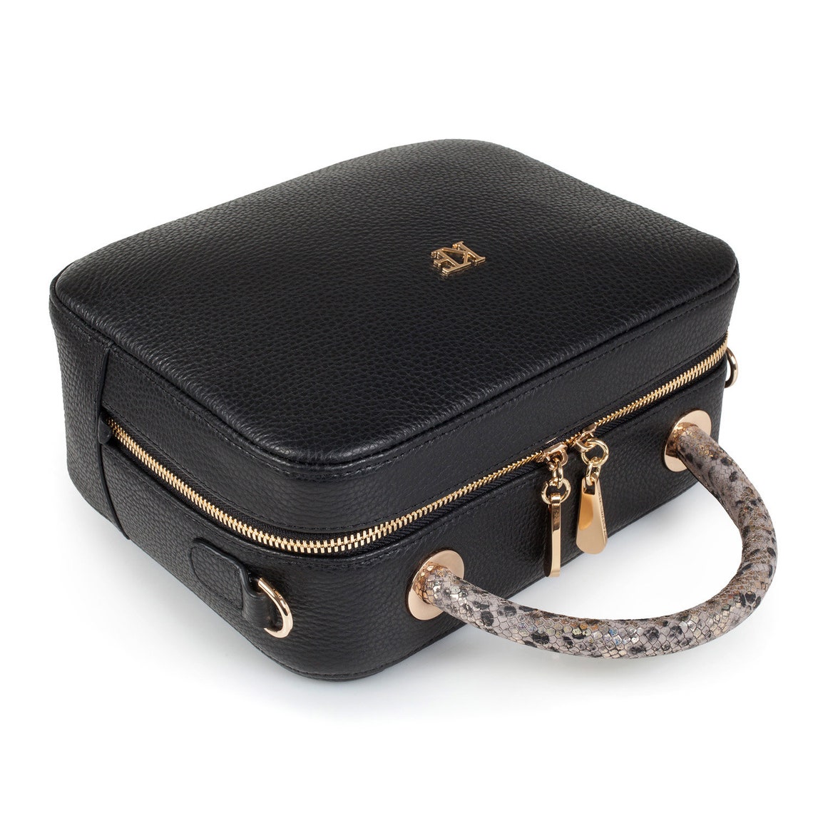 Leather Top Handle Bag Black Leather Handbag Top Handle | Etsy