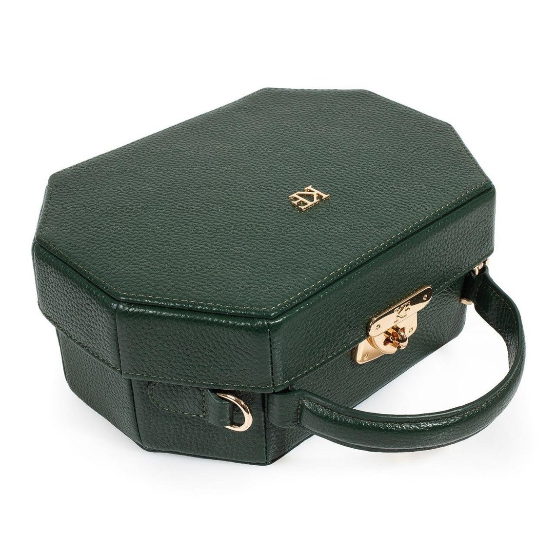 Leather Boxbag Dark Green Leather Box Bag Women's - Etsy