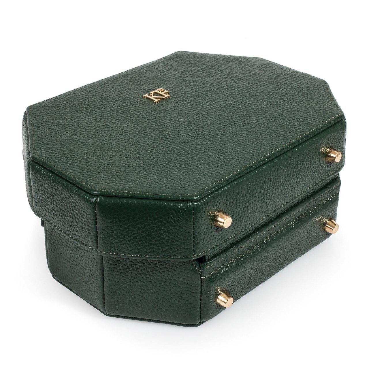 Leather Boxbag Dark Green Leather Box Bag Women's - Etsy