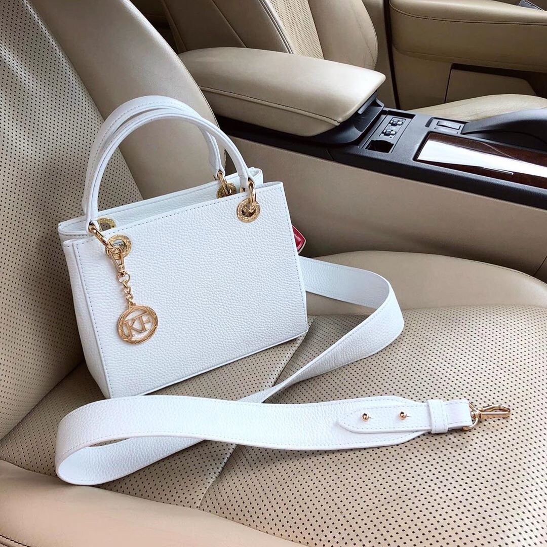 Leather Top Handle Bag White Leather Handbag Top Handle | Etsy