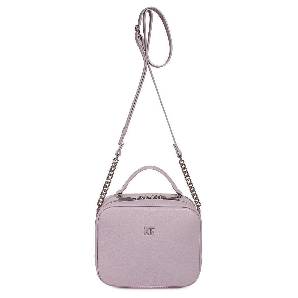Leather Cross Body Bag Light Purple Leather Shoulder Bag - Etsy